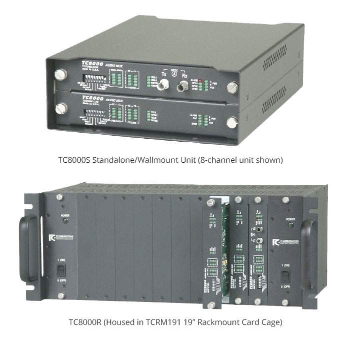 Tc8000 Analog Audio Data And Intercom Fiber Optic Multiplexer Tc