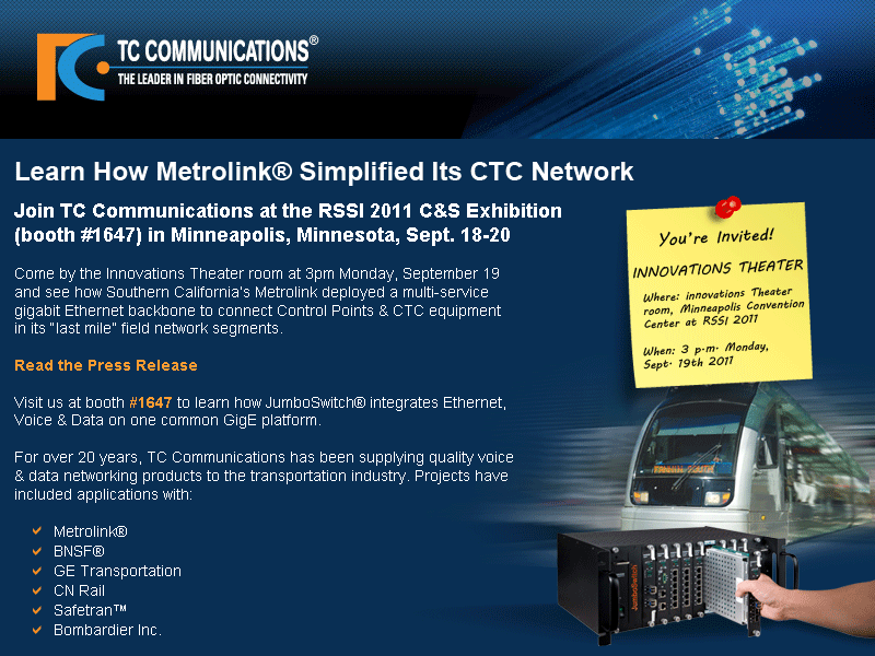 Learn How Metrolink Simplified Its CTC Network- TC Communications